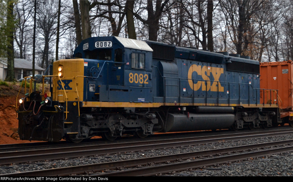 CSX SD40-2 8082 leads Q706-23